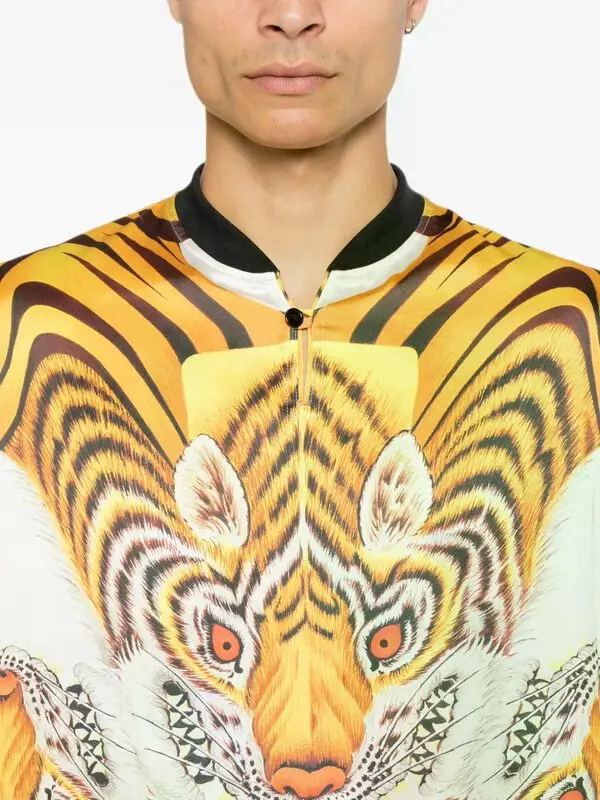 Y3 Tiger-print Short-sleeve Top