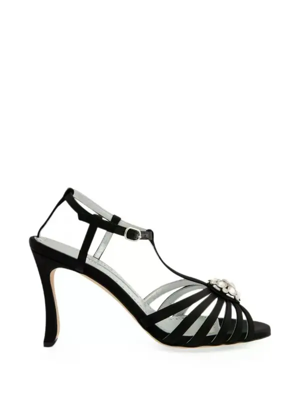 Manolo Blahnik Fulcon Crystal-embellished Satin Sandals