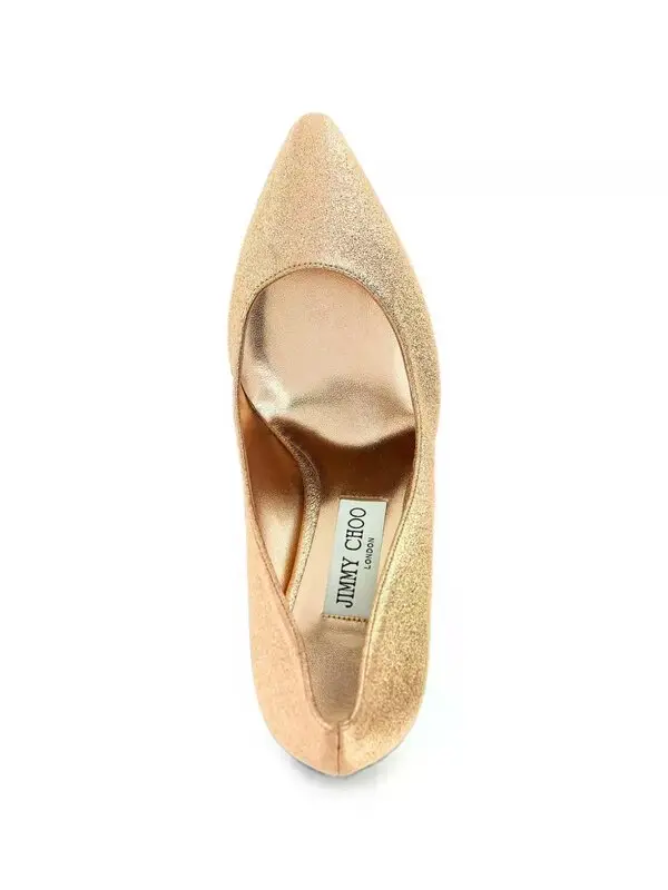 JIMMY CHOO Romy 85 Glitter-effect Pumps