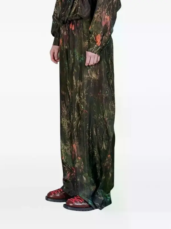 Henrik Vibskov Abstract Painterly Print Fold Trousers