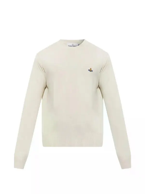 VIVIENNE WESTWOOD Orb-embroidered Sweater - Neutrals