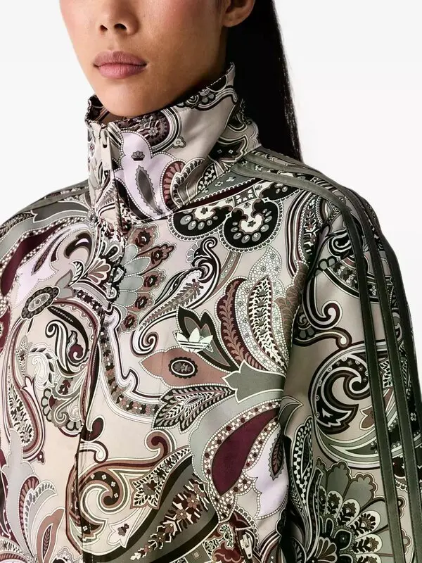 Adidas Paisley Print High Neck Track Jacket