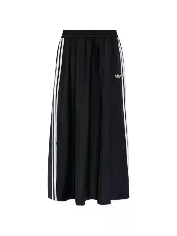 Adidas Firebird Logo-embroidered Midi Skirt - Black