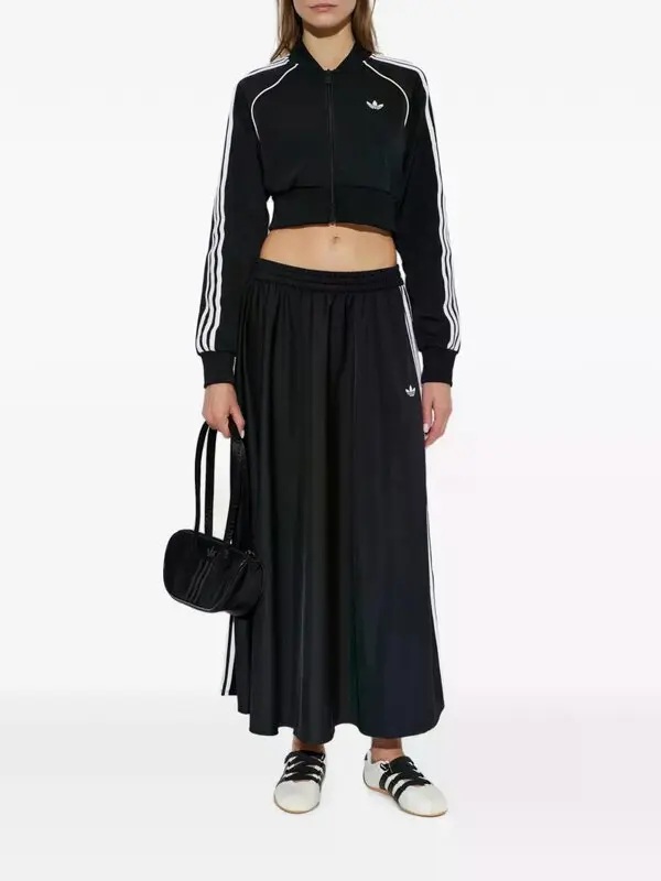 Adidas Firebird Logo-embroidered Midi Skirt