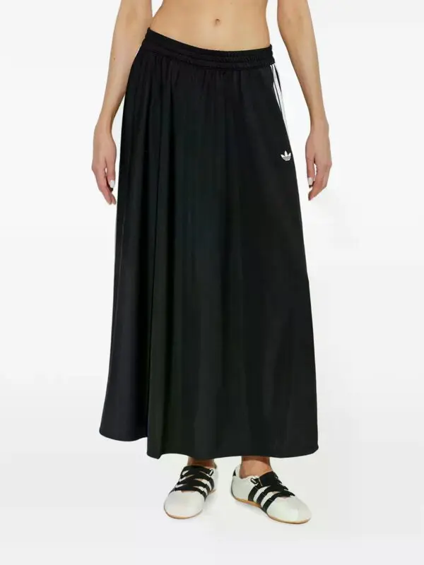 Adidas Firebird Logo-embroidered Midi Skirt