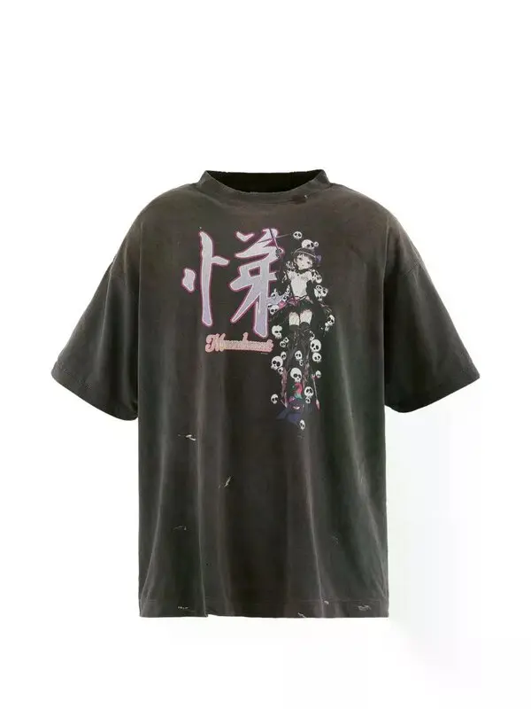 MONONOKE MADE X Takashi Murakami Distressed Graphic-print T-shirt