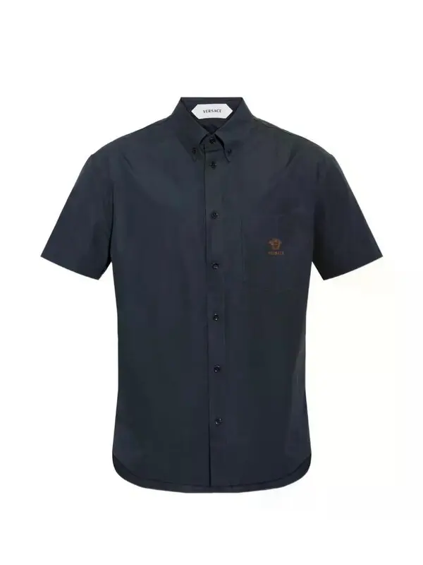 Versace Medusa-embroidered Patch-pocket Shirt