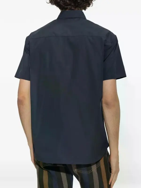 Versace Medusa-embroidered Patch-pocket Shirt
