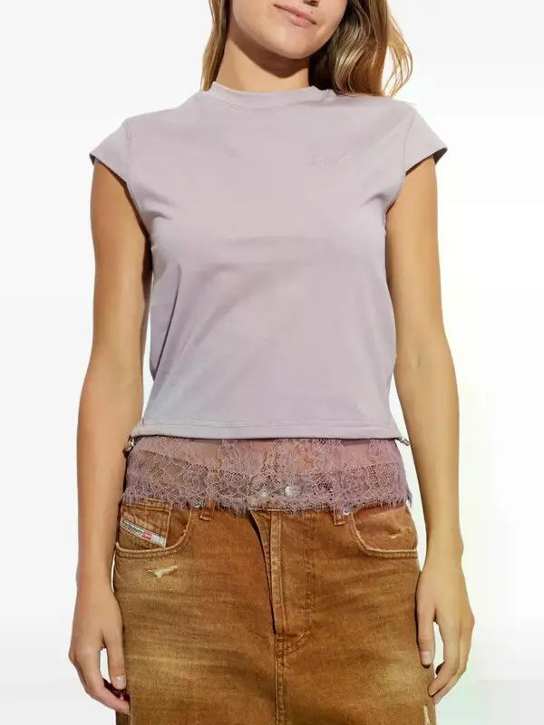 DIESEL® Lace-trim T-shirt