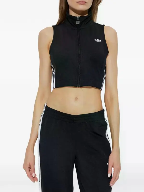 Adidas Logo-embroidered Cropped Top