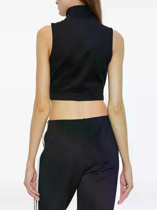 Adidas Logo-embroidered Cropped Top