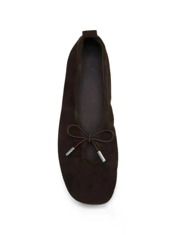 ALOHAS Rosalind Bow-detail Suede Ballet Flats