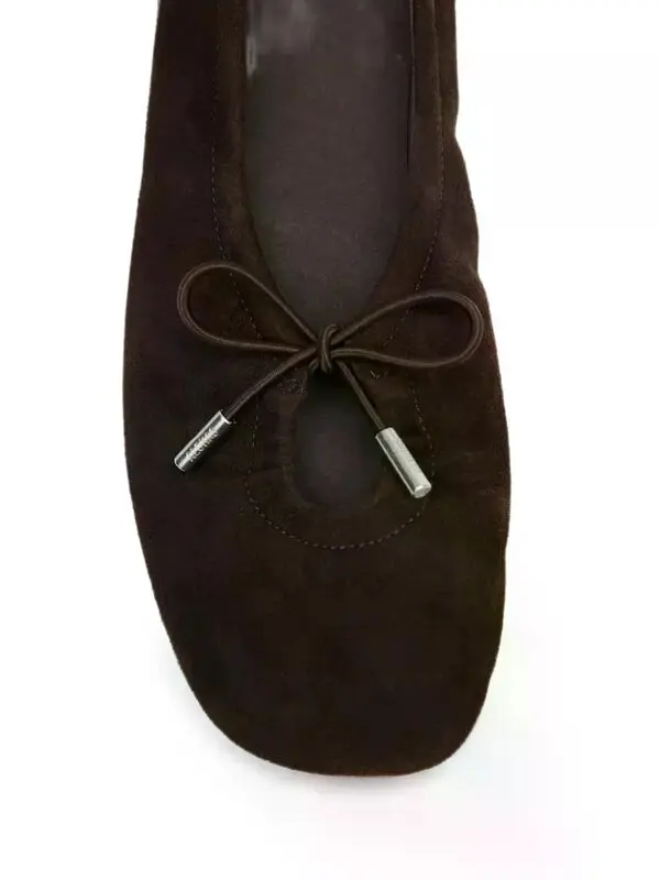 ALOHAS Rosalind Bow-detail Suede Ballet Flats