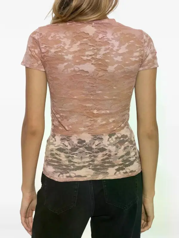 DIESEL® Camouflage Lace T-shirt - Pink