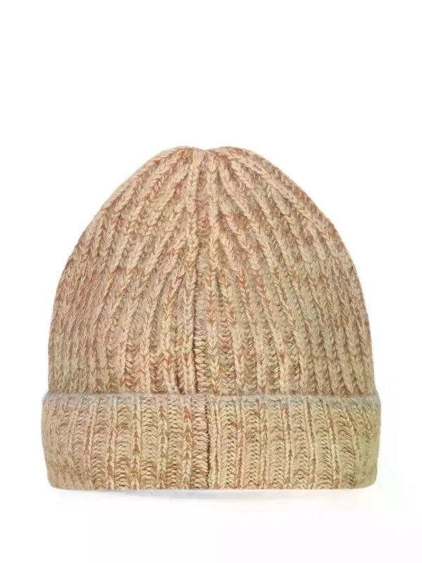 Malo Ribbed-knit Cashmere Beanie Hat - Neutrals