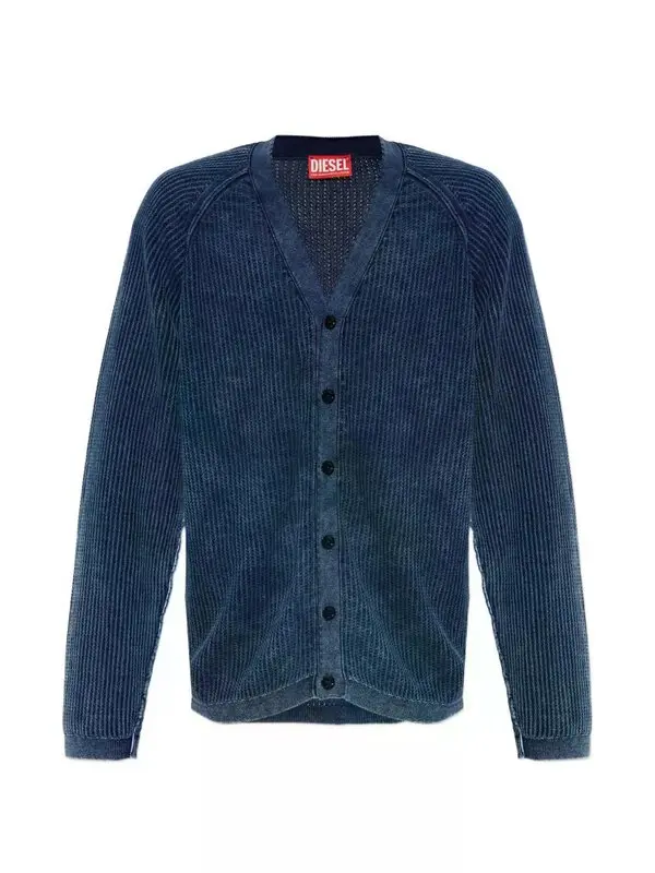DIESEL® Ribbed-knit K-scimi Cardigan - Blue