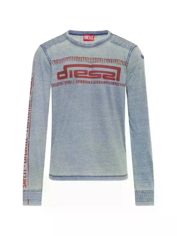 DIESEL® Logo-print Long-sleeve T-shirt