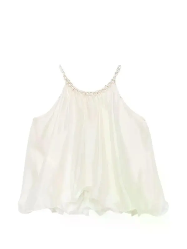 PAPER LACE Faux-pearl Layered Top