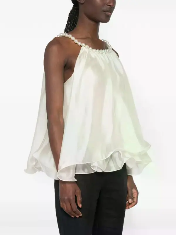 PAPER LACE Faux-pearl Layered Top