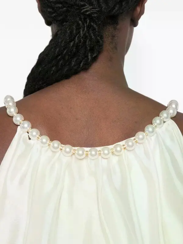 PAPER LACE Faux-pearl Layered Top