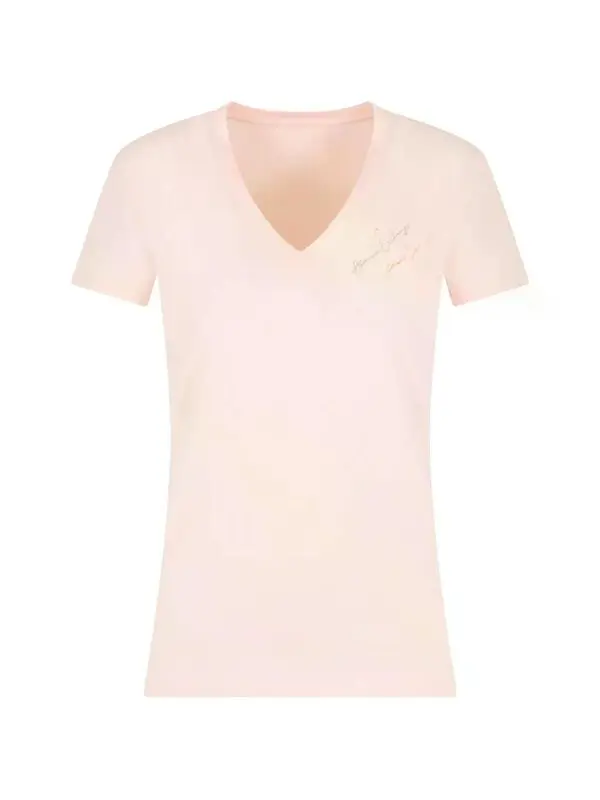 Armani Exchange Logo-embroidered V-neck T-shirt