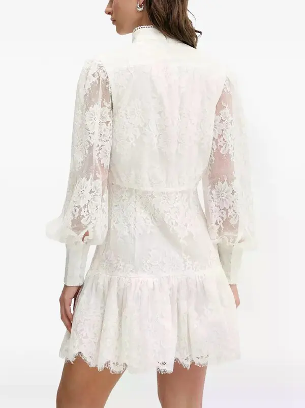 Bardot Alessia Floral-lace Tiered Mini Dress