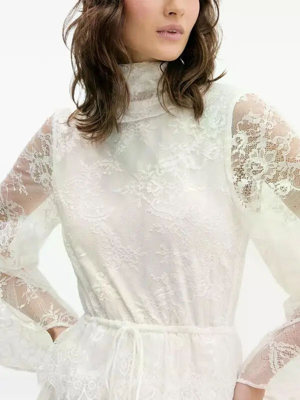 Bardot Nora Lace-panelled Tiered Mini Dress