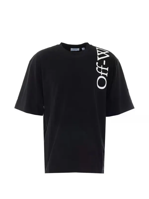 Off-White Vertical Bookish Logo-print T-shirt - Black