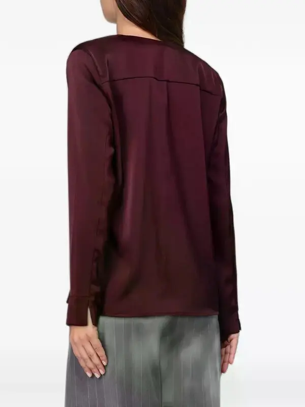 HANITA V-neck Satin Blouse