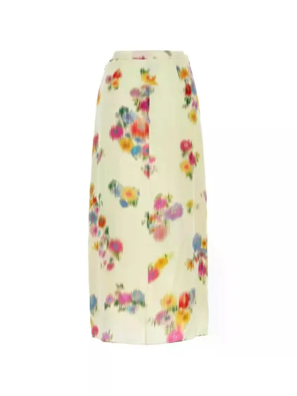 MARANT ETOILE Vanille Floral-print Mid Skirt - Neutrals