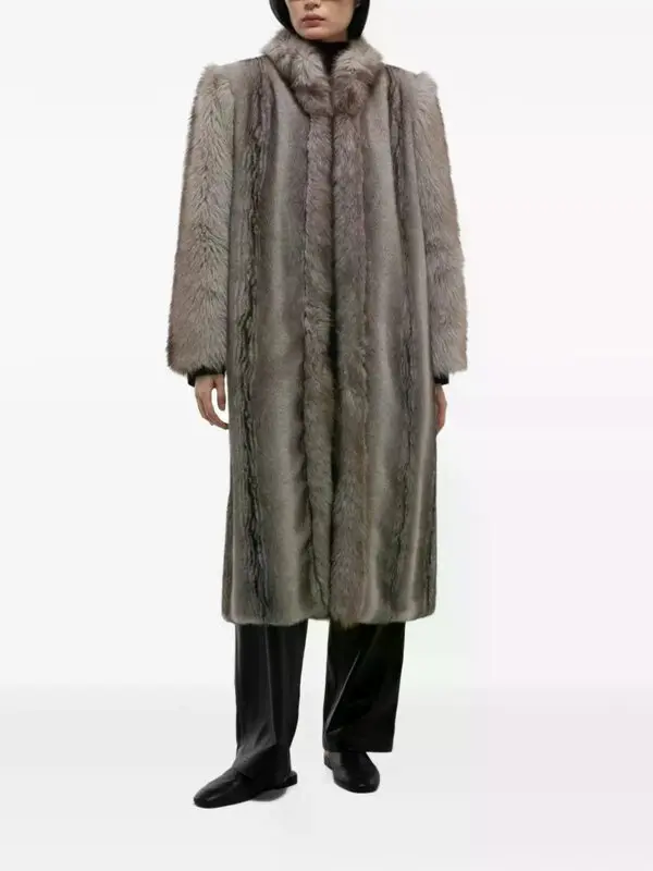 DUCIE Betty Faux Fur Coat - Neutrals