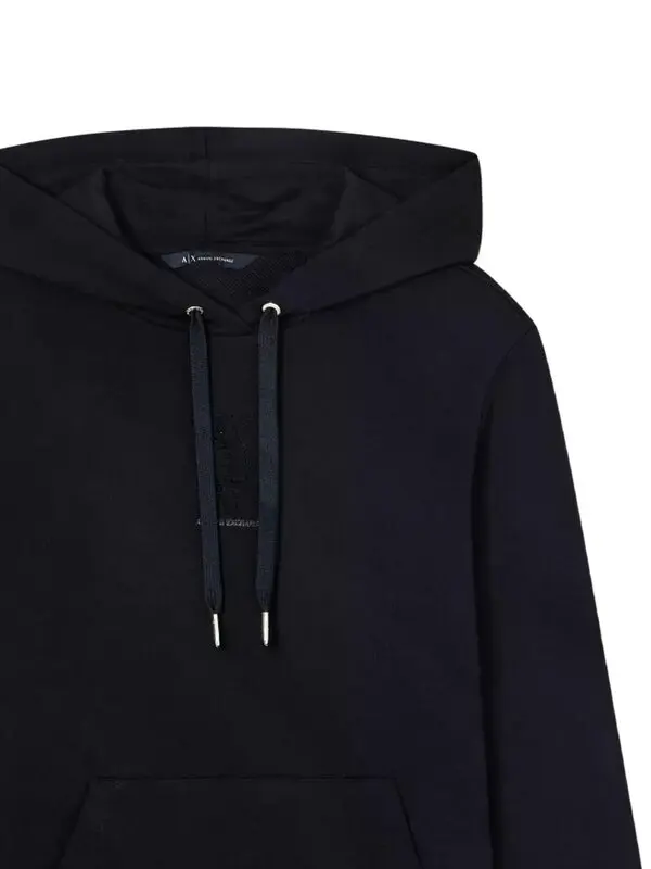 Armani Exchange Logo Embroidered Drawstring Hoodie