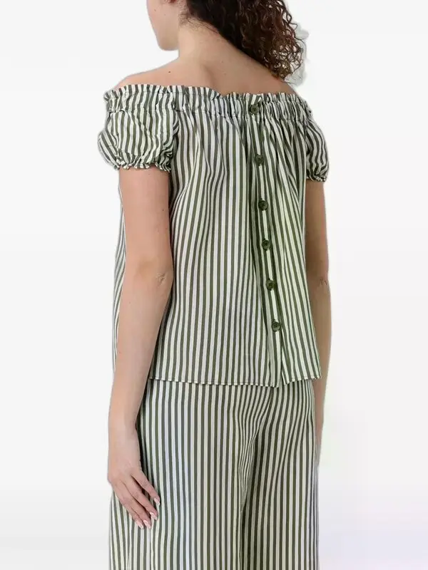 HANITA Striped Off-shoulder Top
