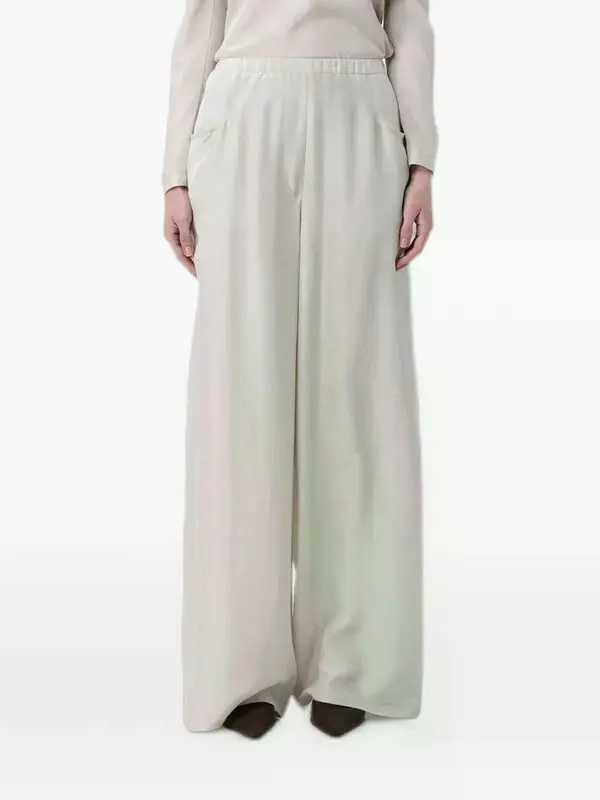 Ter Et Bantine Silk Wide-leg Trousers - Neutrals