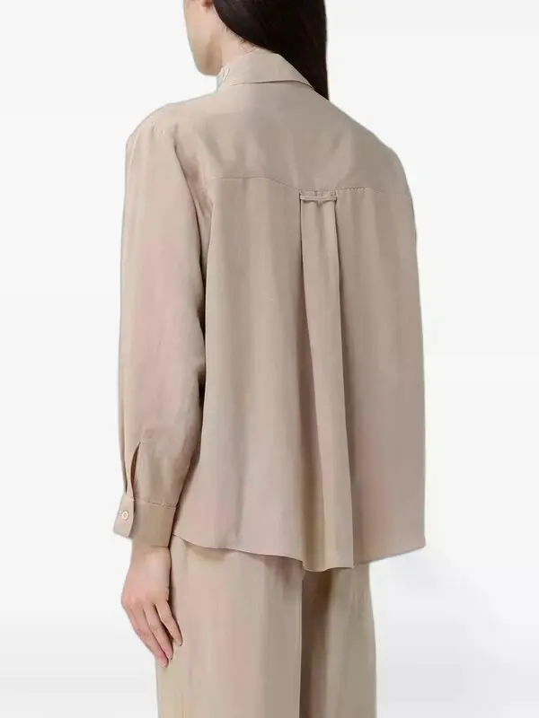 HANITA Embroidered-collar Long-sleeve Shirt