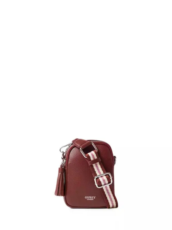 OSPREY Stella Tassel-detail Grained-leather Phone Bag
