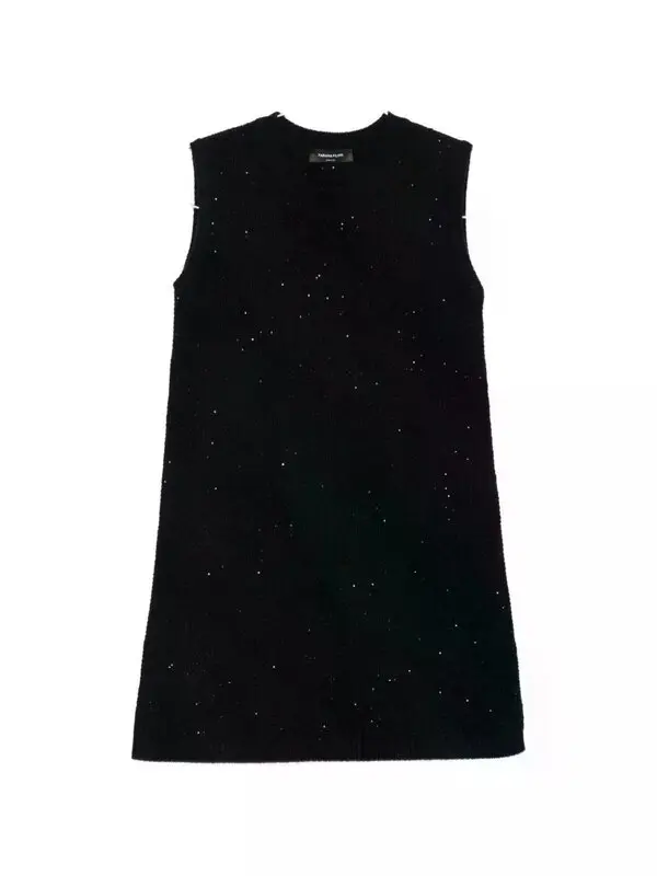 Fabiana Filippi Sequin-embellished Knitted Mini Dress - Black