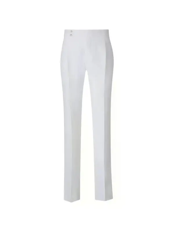 Scabal Linen Tailored Trousers - White