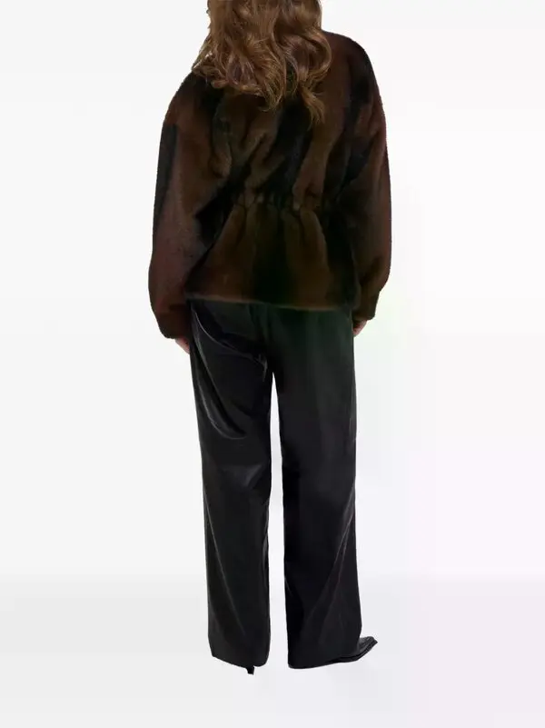DUCIE Kai Jacket Oversized Fit, Funnel Neck - Brown