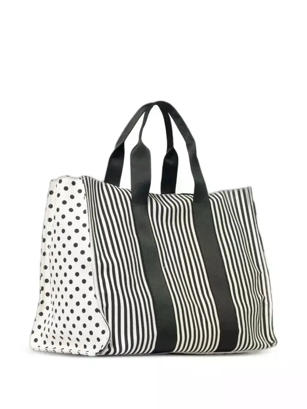 MSGM Polka-dot Striped Tote Bag