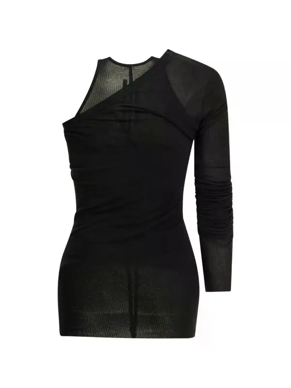 Rick Owens One-shoulder Ribbed Top