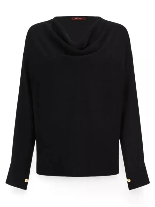Max Mara Cowl-neck Button-cuff Blouse