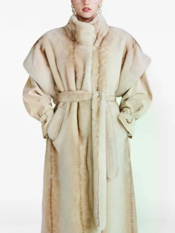 DUCIE Harper Suede-panel Coat