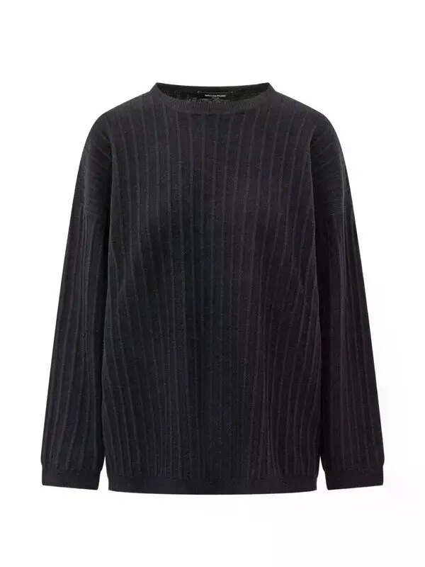 Fabiana Filippi Ribbed-knit Drop-shoulder Sweater - Black