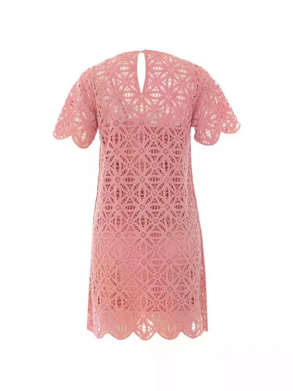 Michael Kors Crochet Mini Dress With Sequins