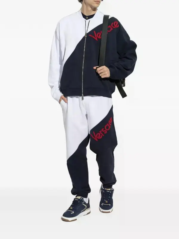 Versace Logo-embroidered Panelled Track Pants