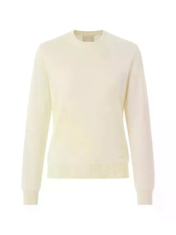 A.p.c. Philomena Embroidered Logo Crew Neck Sweater