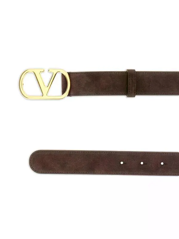 Valentino Garavani Vlogo Signature Suede Belt