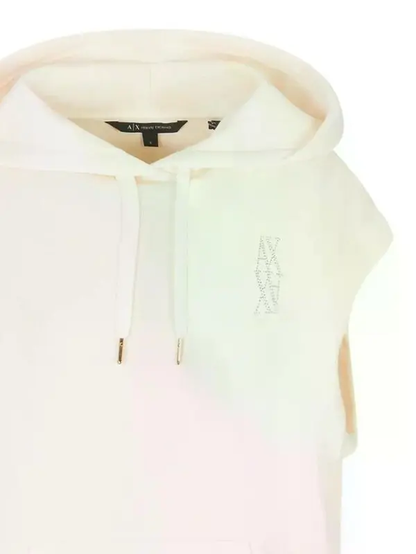 Armani Exchange Sleeveless Logo Detail Hoodie - Neutrals