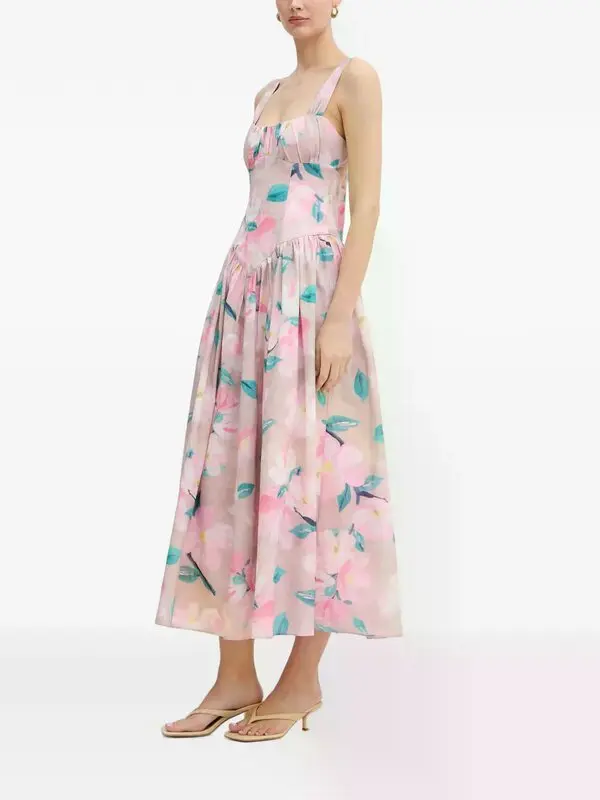 Bardot Cartia Floral-print Midi Dress - Pink